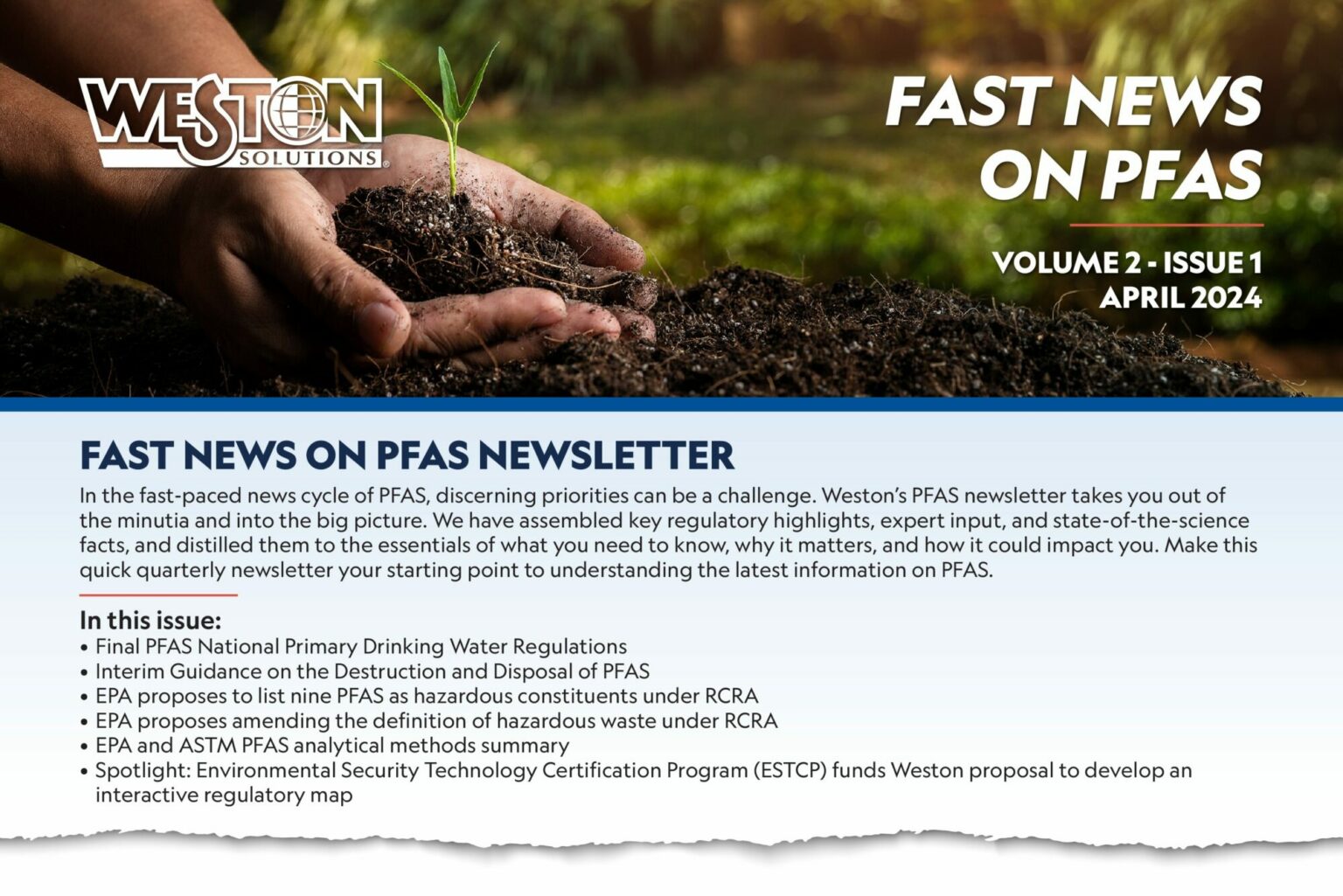 Fast News on PFAS – Newsletter – Volume II, Issue I - Weston Solutions
